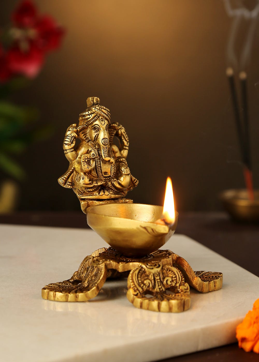 Get Ganesha Diya With Base at ₹ 2295 | LBB Shop