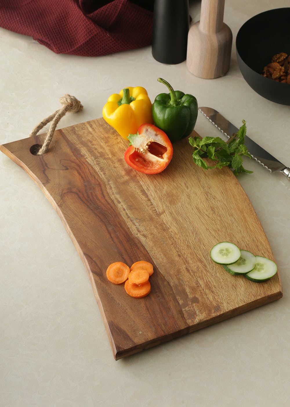 Get Specially Designed Natural Finish Rectangular Chopping Board at ...