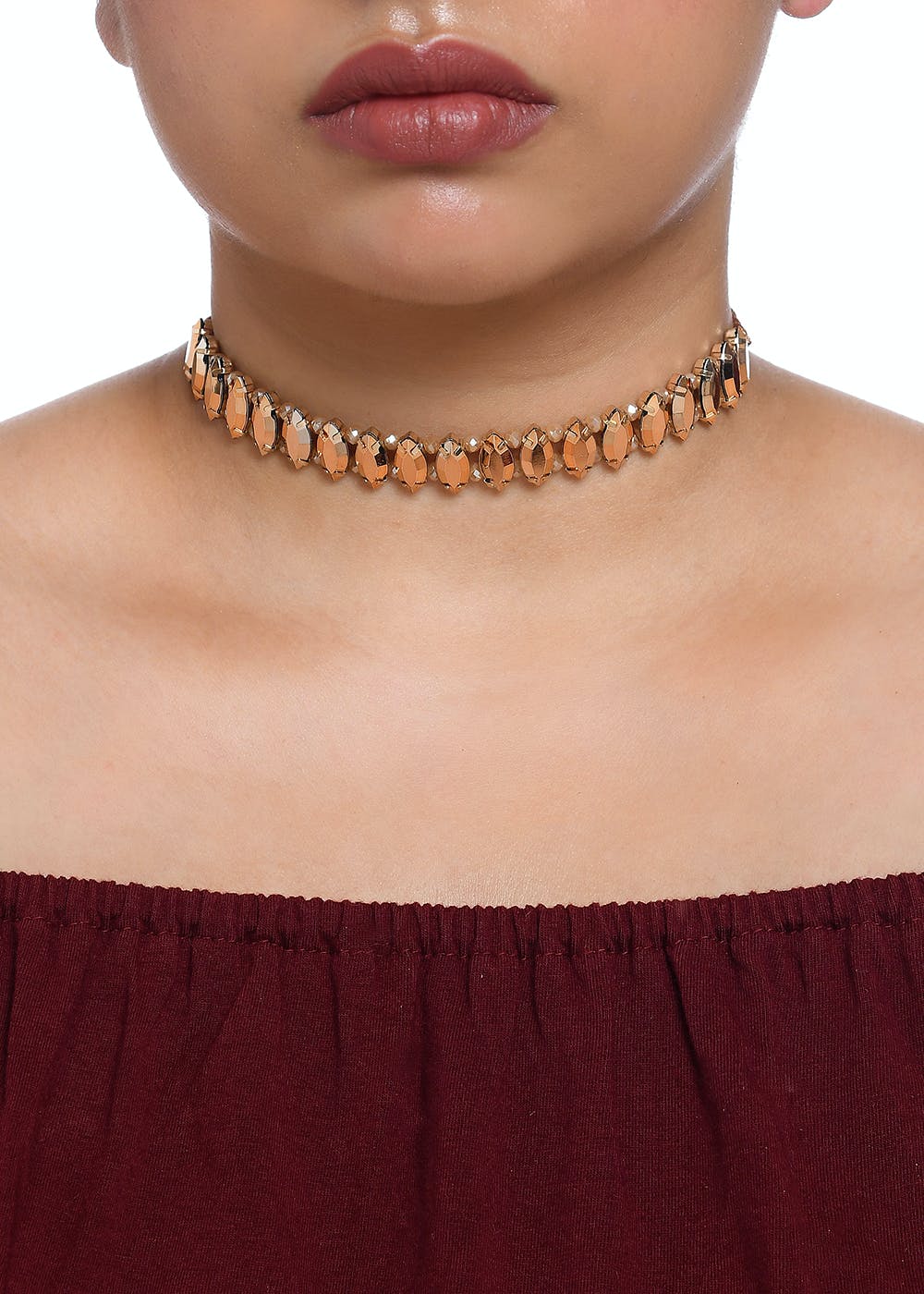 Get Minimalistic Glass Crystal Choker at ₹ 1560 | LBB Shop