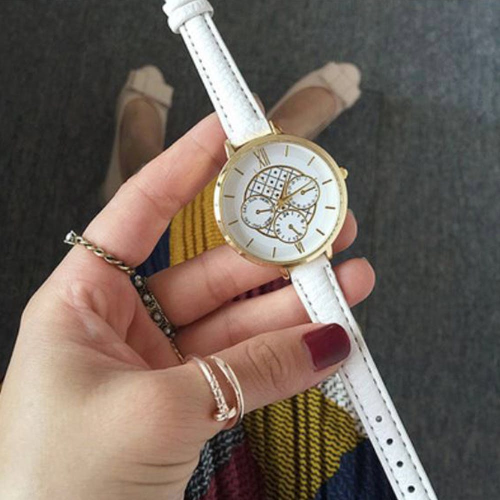 Get Gold Outline Chrono Print Watch at ₹ 899 | LBB Shop