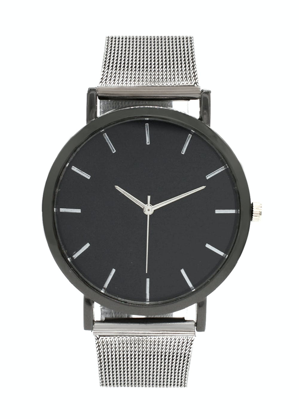 Get Alex Black Dial Gunmetal Mesh Strap Watch at ₹ 1599 | LBB Shop