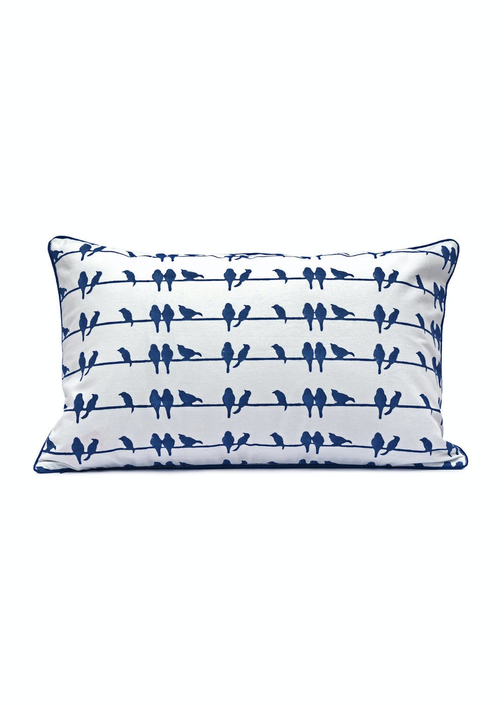 Get Whispering Blue Birds Rectangle Cushion Cover (12x20 Inches) at ...