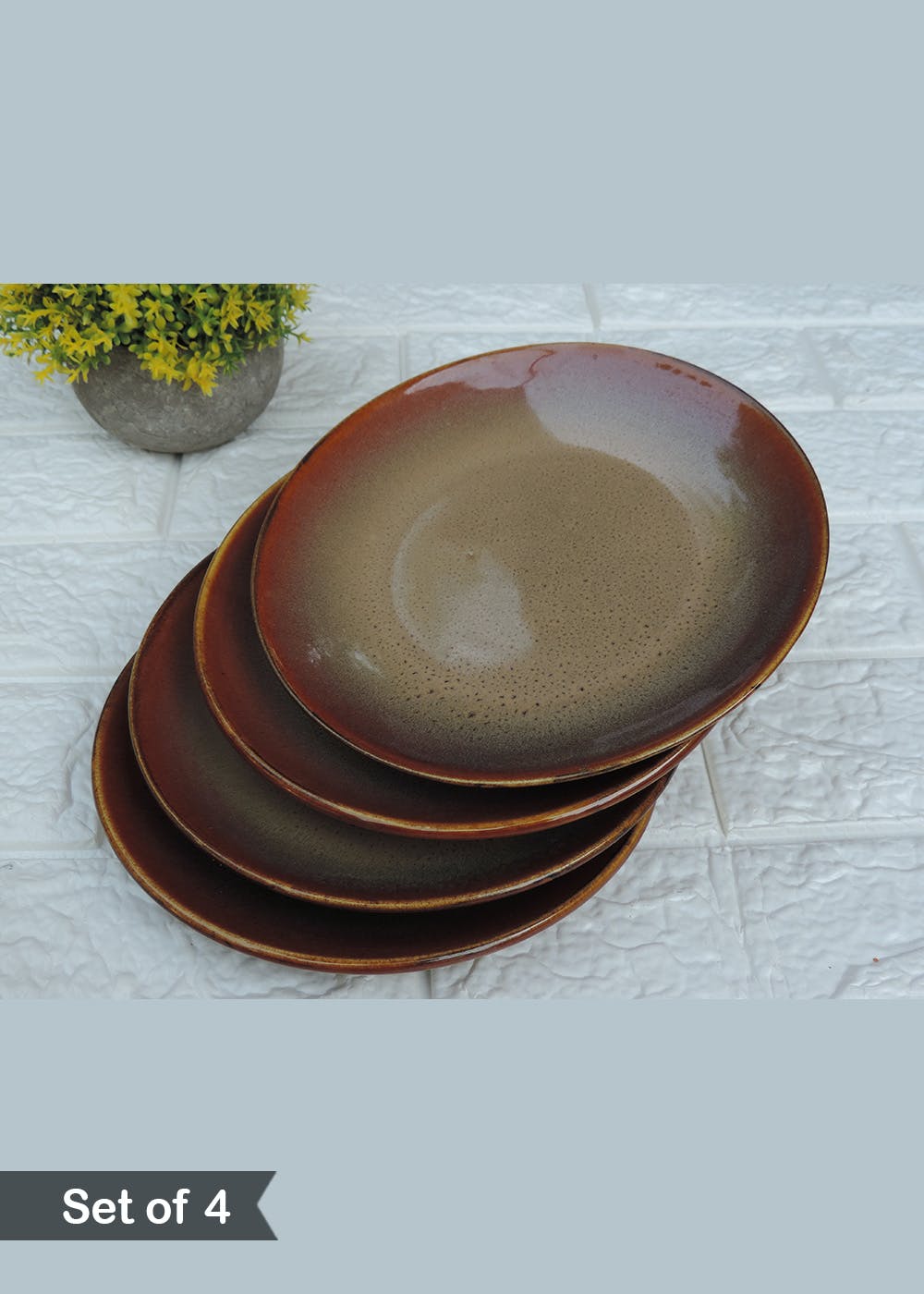 Get Dinnerware Collection Multicolor Quarter Plate - Set of 4 at ₹ 749 ...