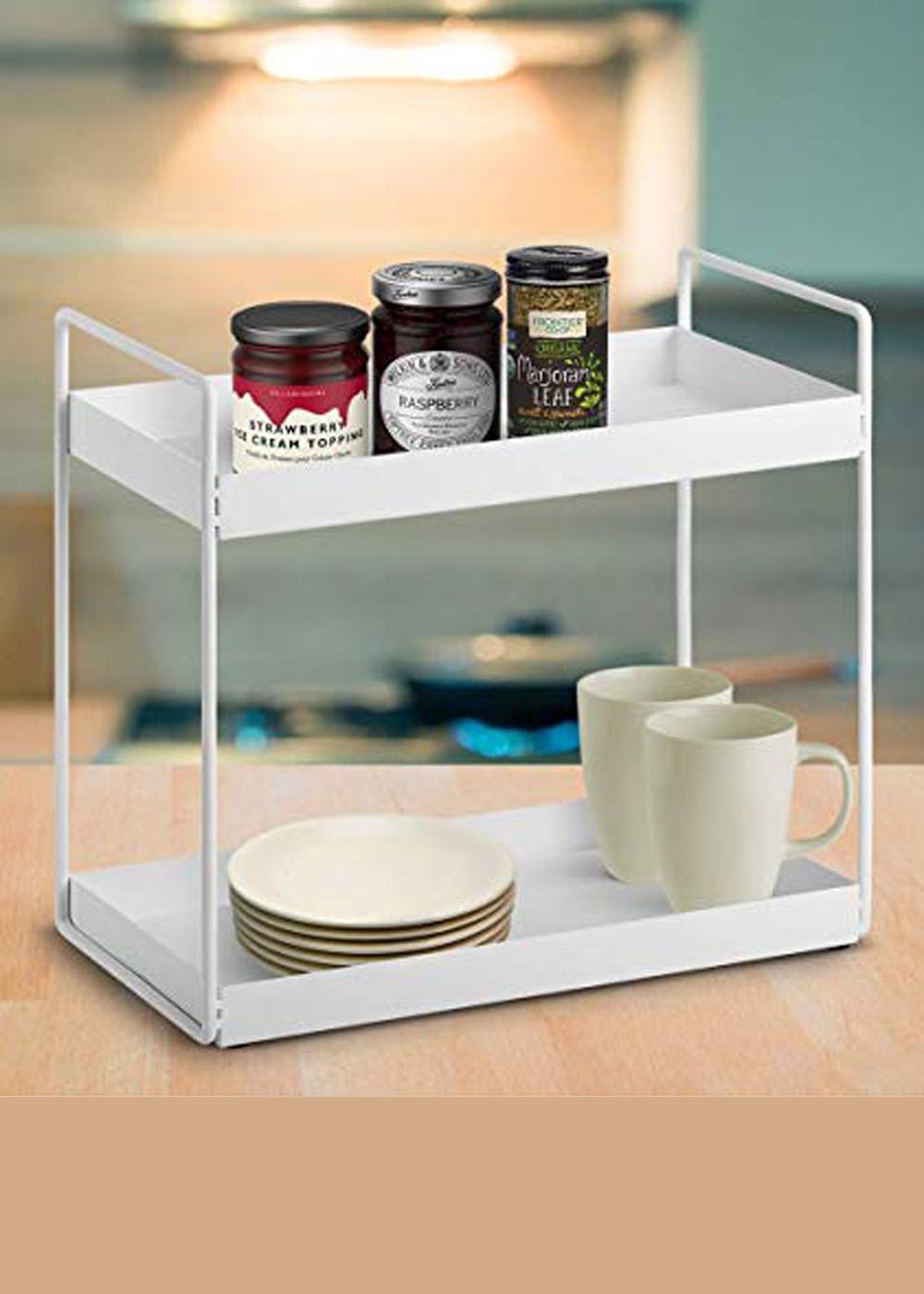 Get Black Metal 2-Tier Kitchen Spice Rack - Set of 1 at ₹ 722 | LBB Shop
