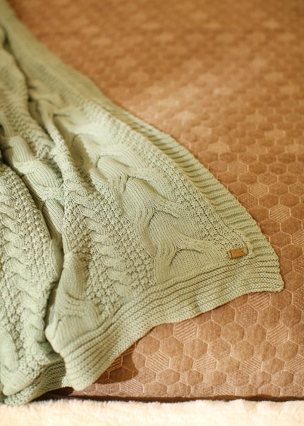 Get Indus Blue Cotton Knitted All Season AC Throw Blanket at ₹ 4299 ...