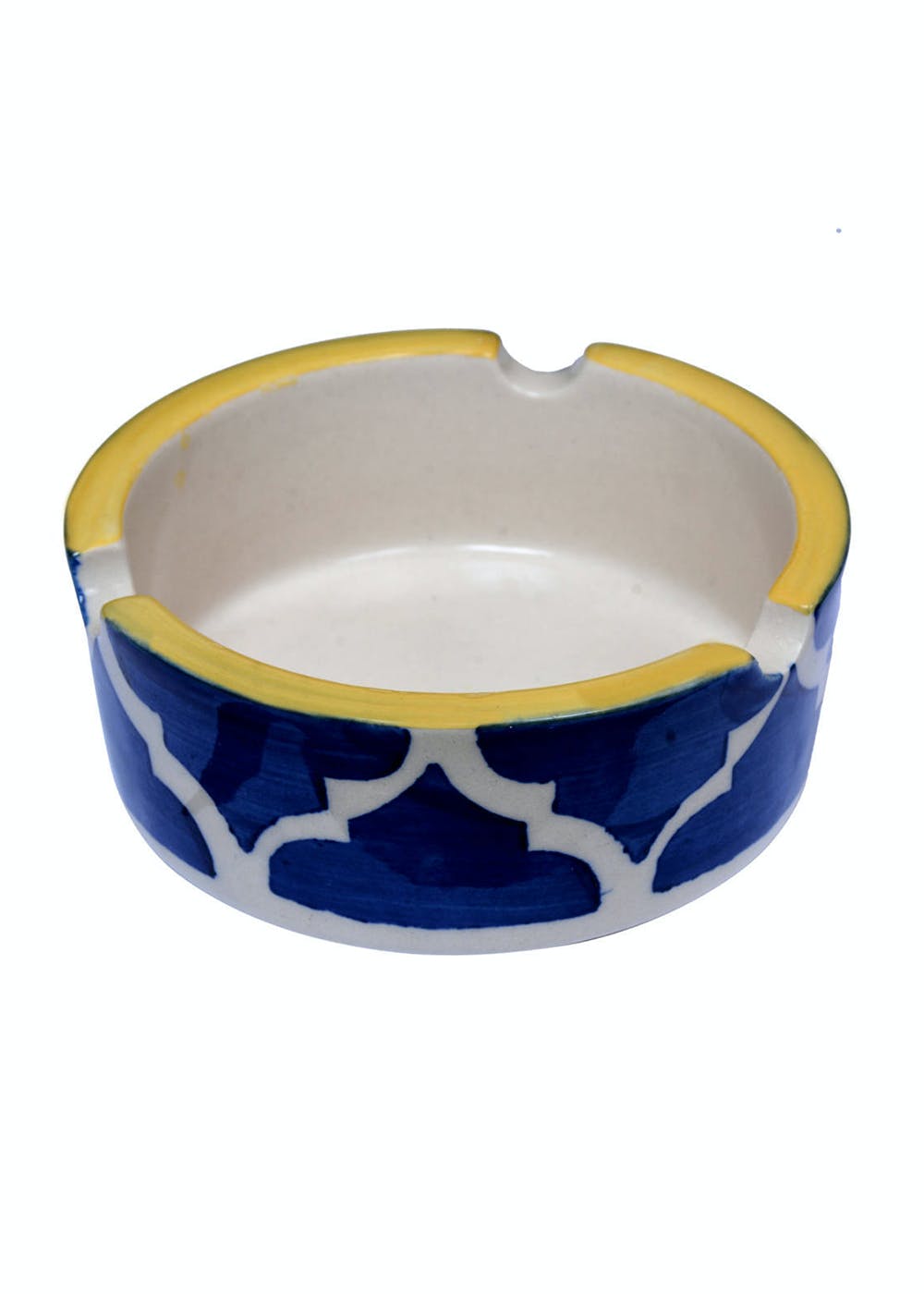 Get Hand Painted Floral Blue Ceramic Ash Tray at ₹ 499 | LBB Shop