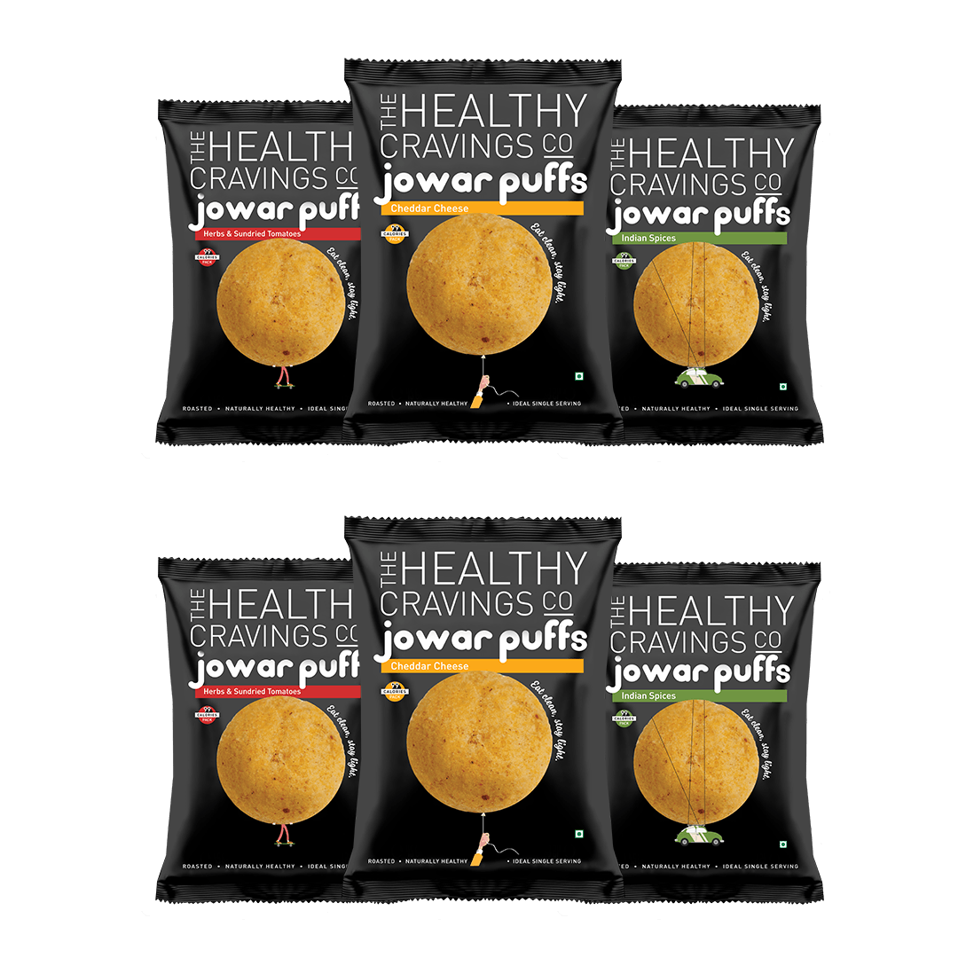Get Assorted Roasted Jowar Puffs (Pack of 6) at ₹ 179 | LBB Shop