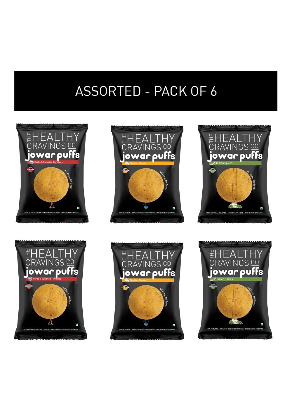 Get Pack of 6 Assorted Jowar Puffs at ₹ 180 | LBB Shop