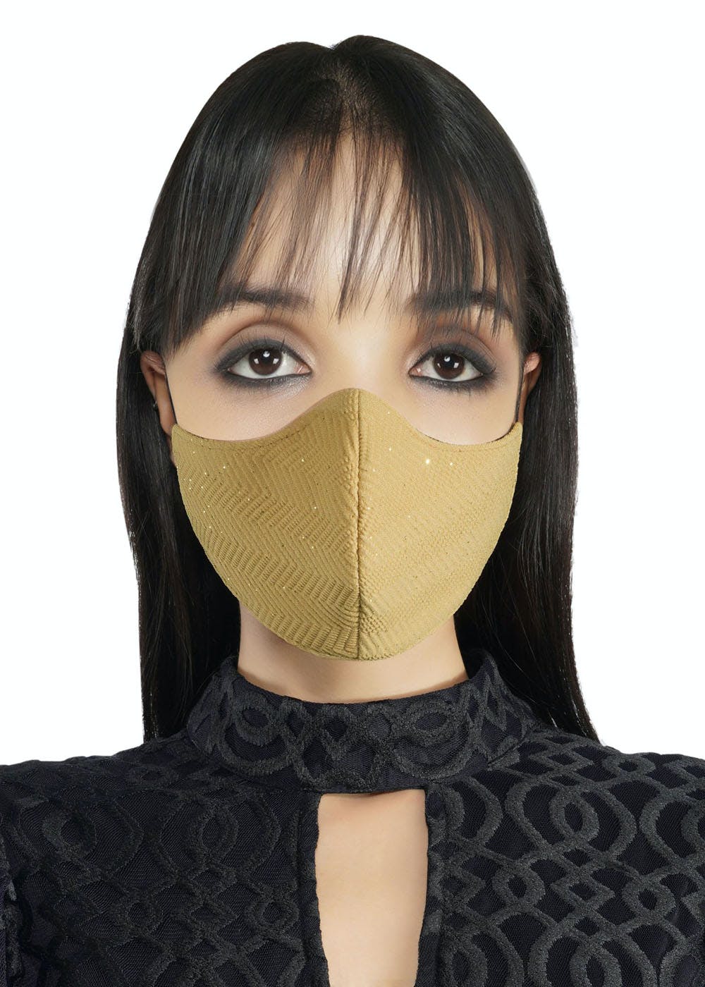 Get Self Design Shimmer Mask at ₹ 340 | LBB Shop