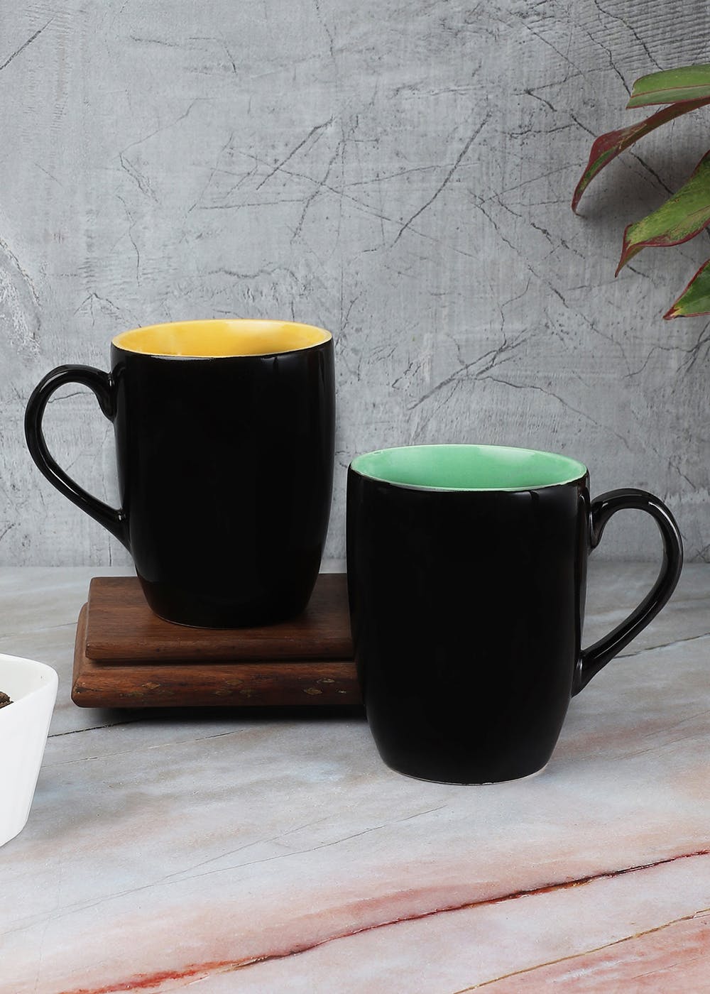Get Black Shine Abstract And Classic Ceramic Tea/Coffee Mugs ( 320 Ml ...