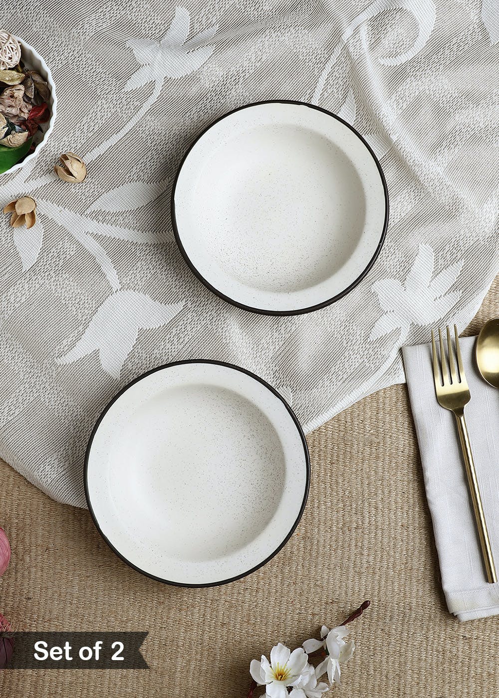 Get Ceramic Hand-Painted Matte Finish Pasta Plate| Soup Plate | Snack ...