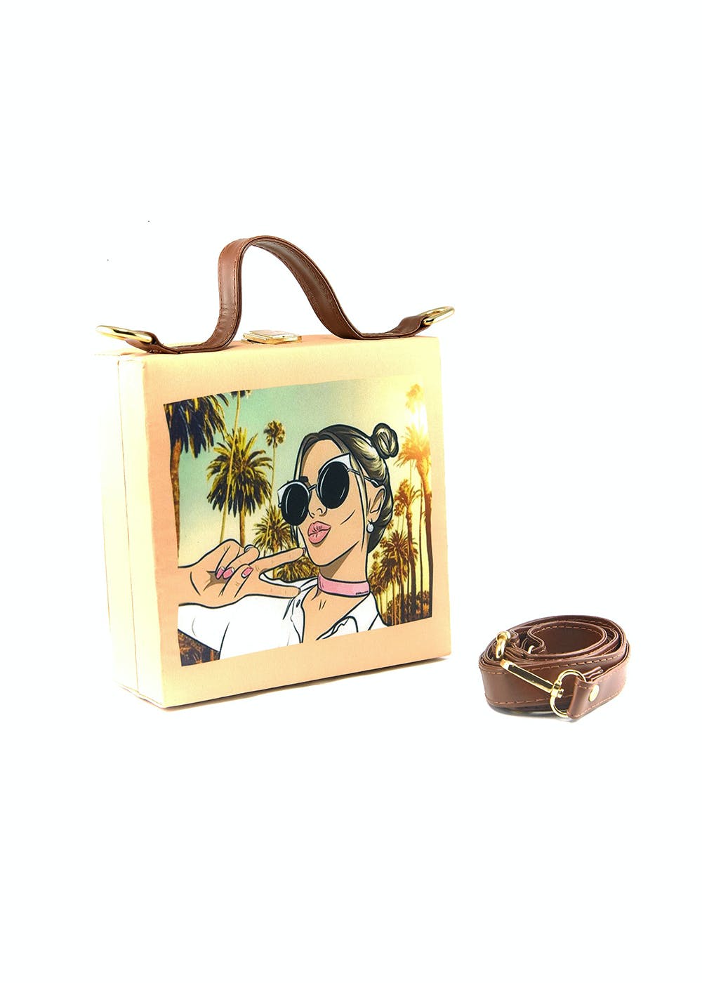 Get Pout Girl Graphic Box Bag at ₹ 1599 | LBB Shop