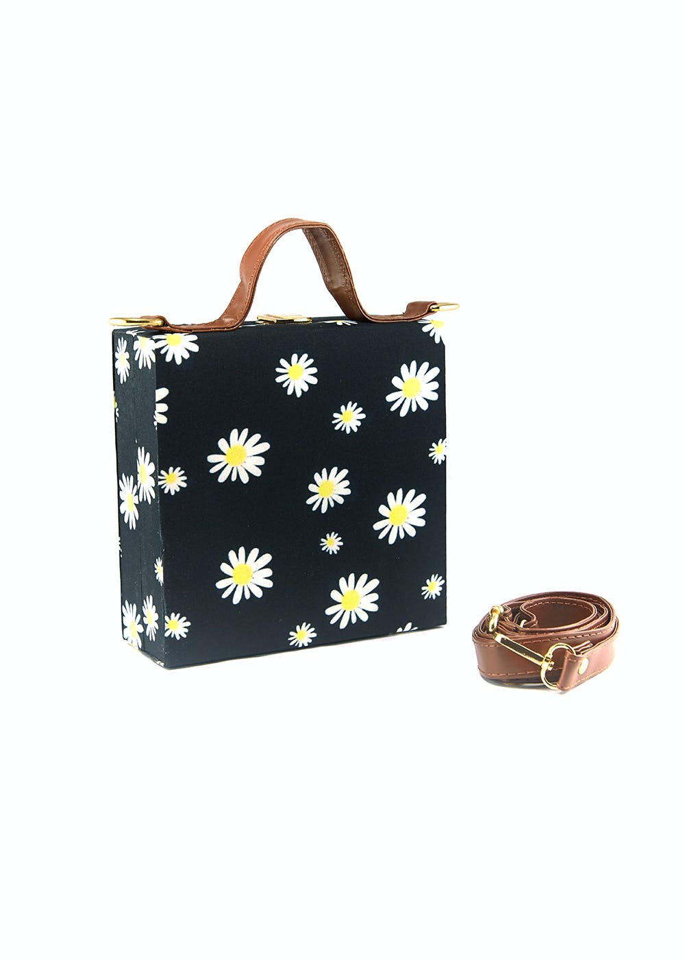 Get Contrast Floral Printed Black Box Bag at ₹ 1599 | LBB Shop