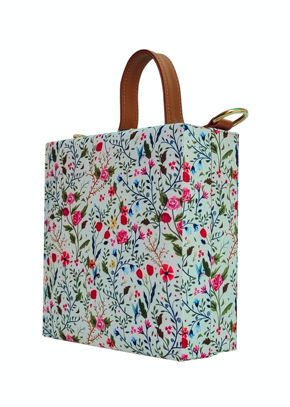Get Floral Jaal Printed Blue Box Bag at ₹ 1599 | LBB Shop