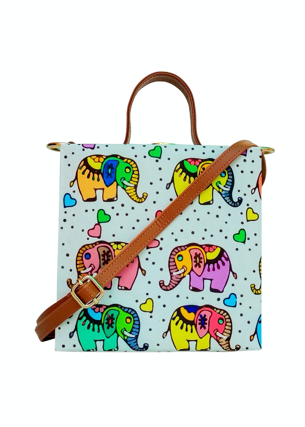 Get Ellie Printed Blue Box Bag at ₹ 1599 | LBB Shop