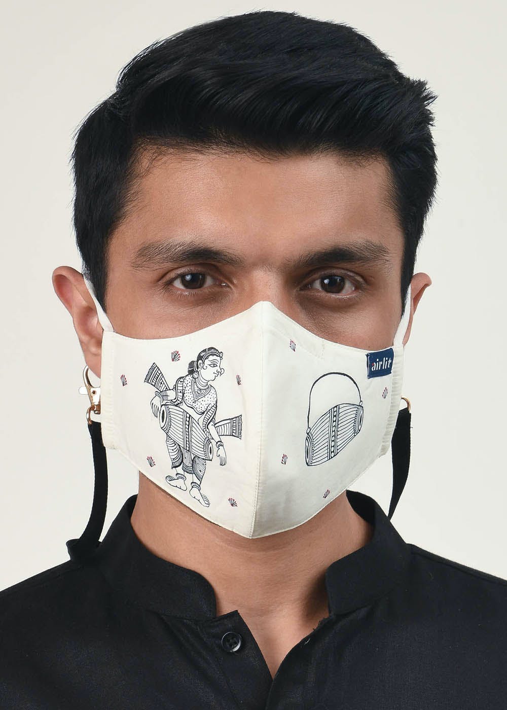 Get The Mahari Pattachitra Art Hand Painted Reusable Mask at ₹ 1299 ...