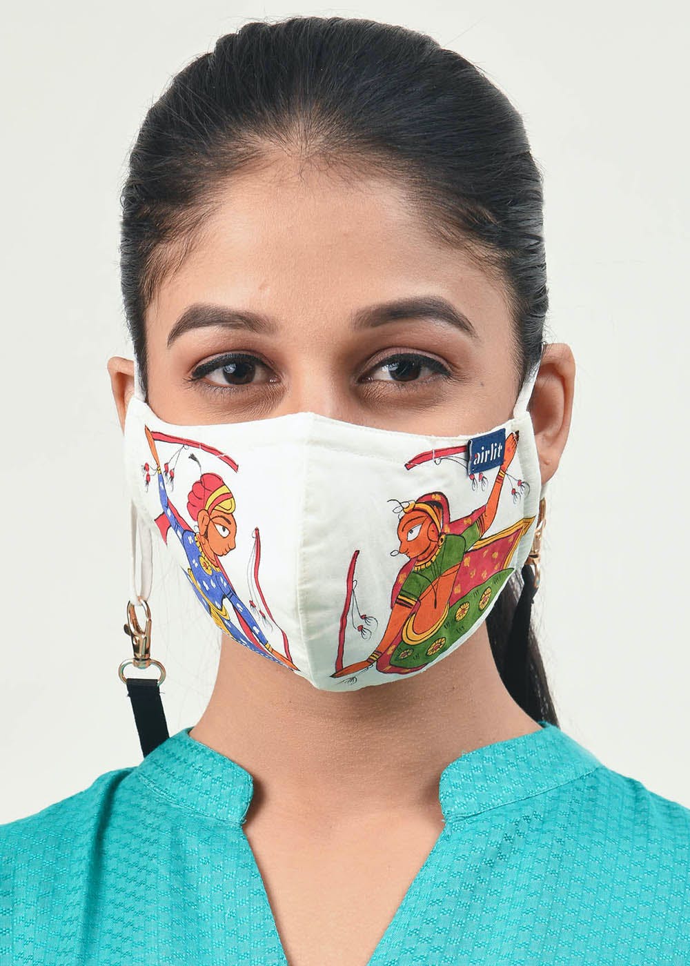 Get The Dandiya Raas Phad Art Hand Painted Reusable Mask at ₹ 1899 ...