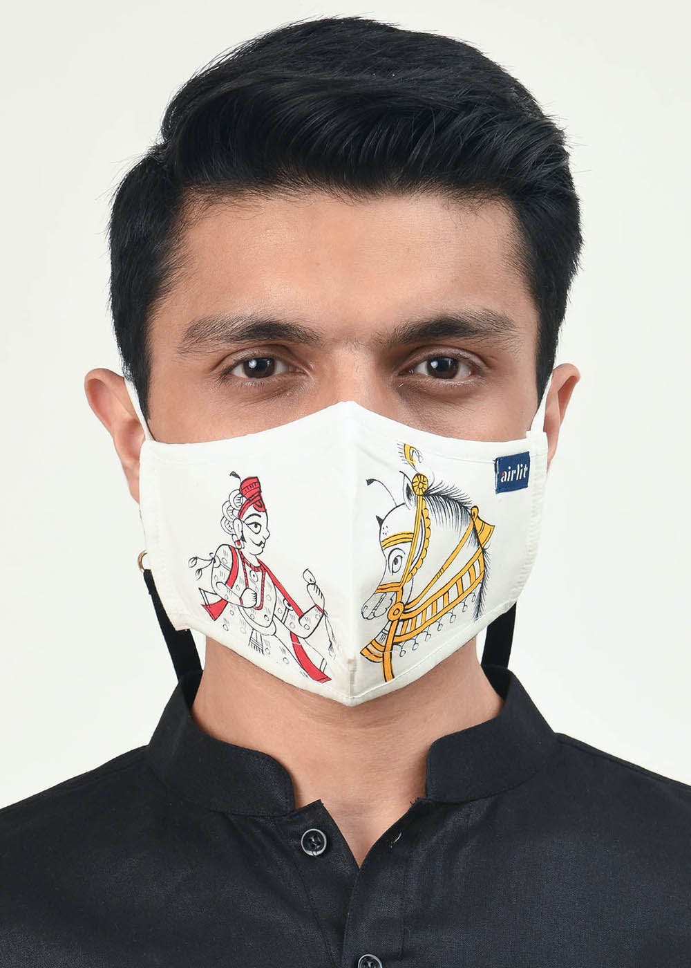 Get The Maharana Phad Art Hand Painted Reusable Mask at ₹ 1899 | LBB Shop