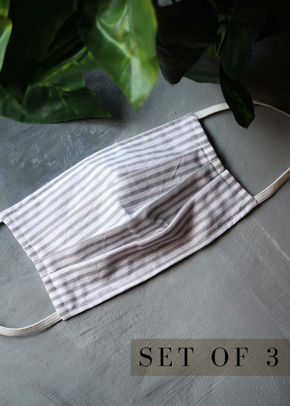 Get Set of 3 Striped Face Mask at ₹ 380 | LBB Shop