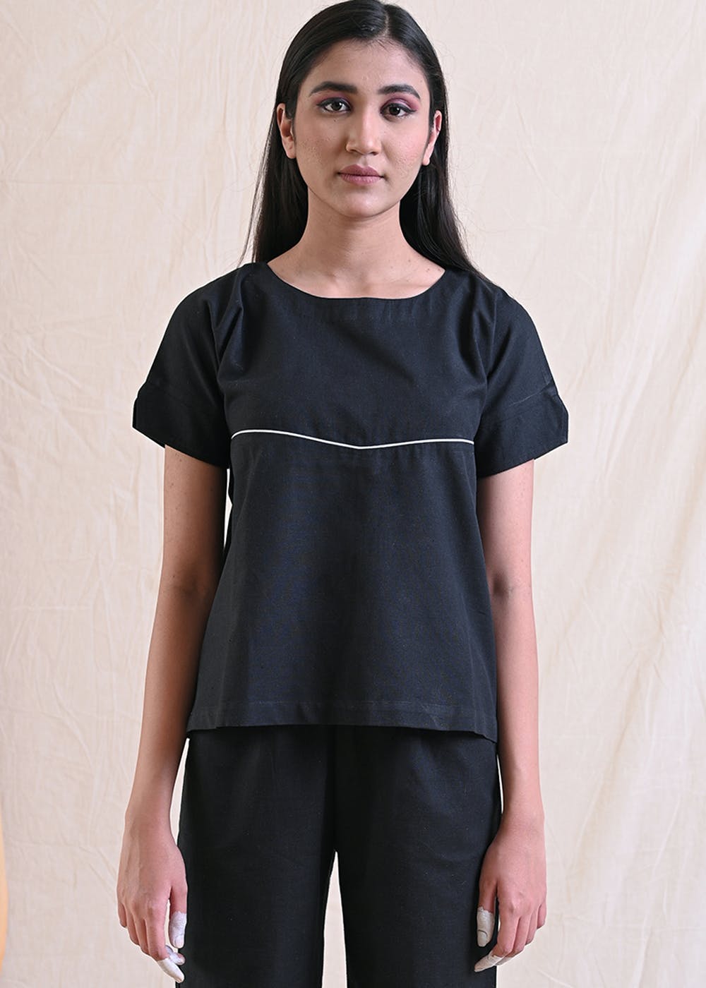 Get Solid Basic Cotton Boxy Top at ₹ 1995 | LBB Shop