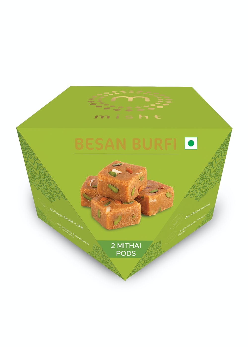Get Preservative Free Besan Burfi Small Pack ( Pack of 5) - 250g at ...