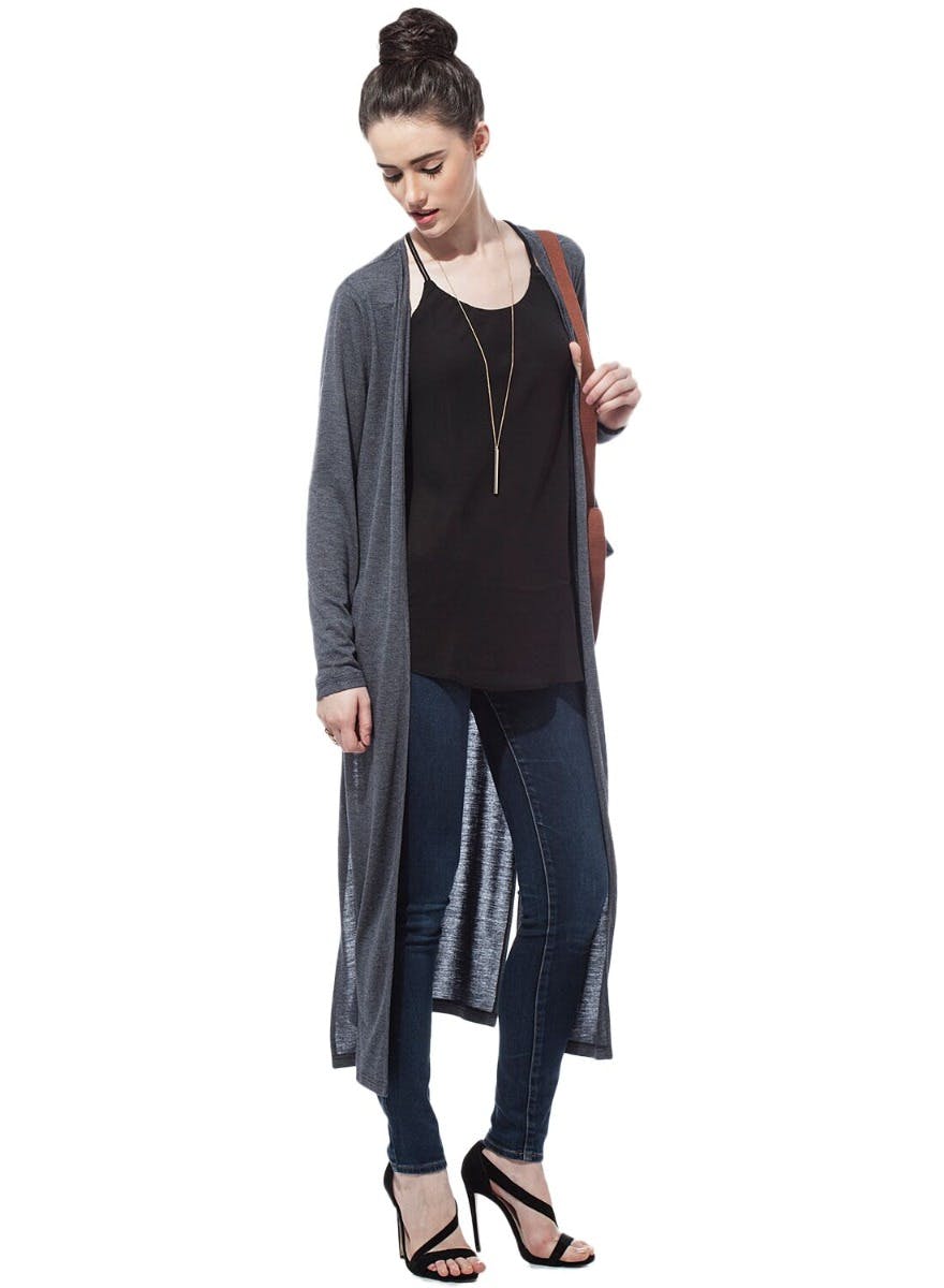 Get Double Slit Full Sleeves Longline Jacket at ₹ 701 | LBB Shop