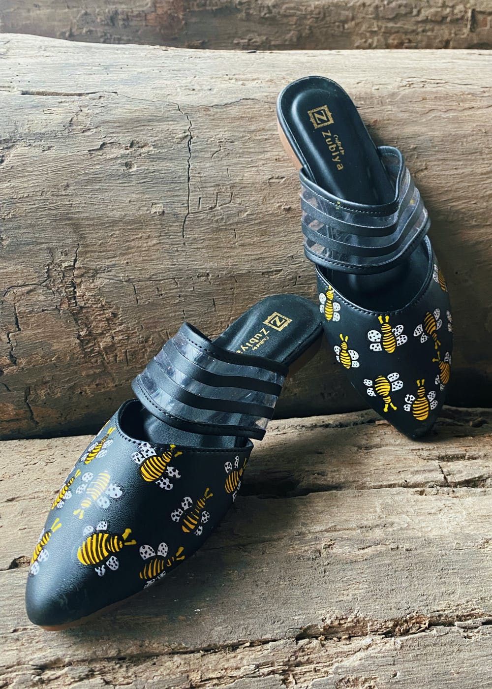 Get Bee Printed Navy Mules at ₹ 999 | LBB Shop