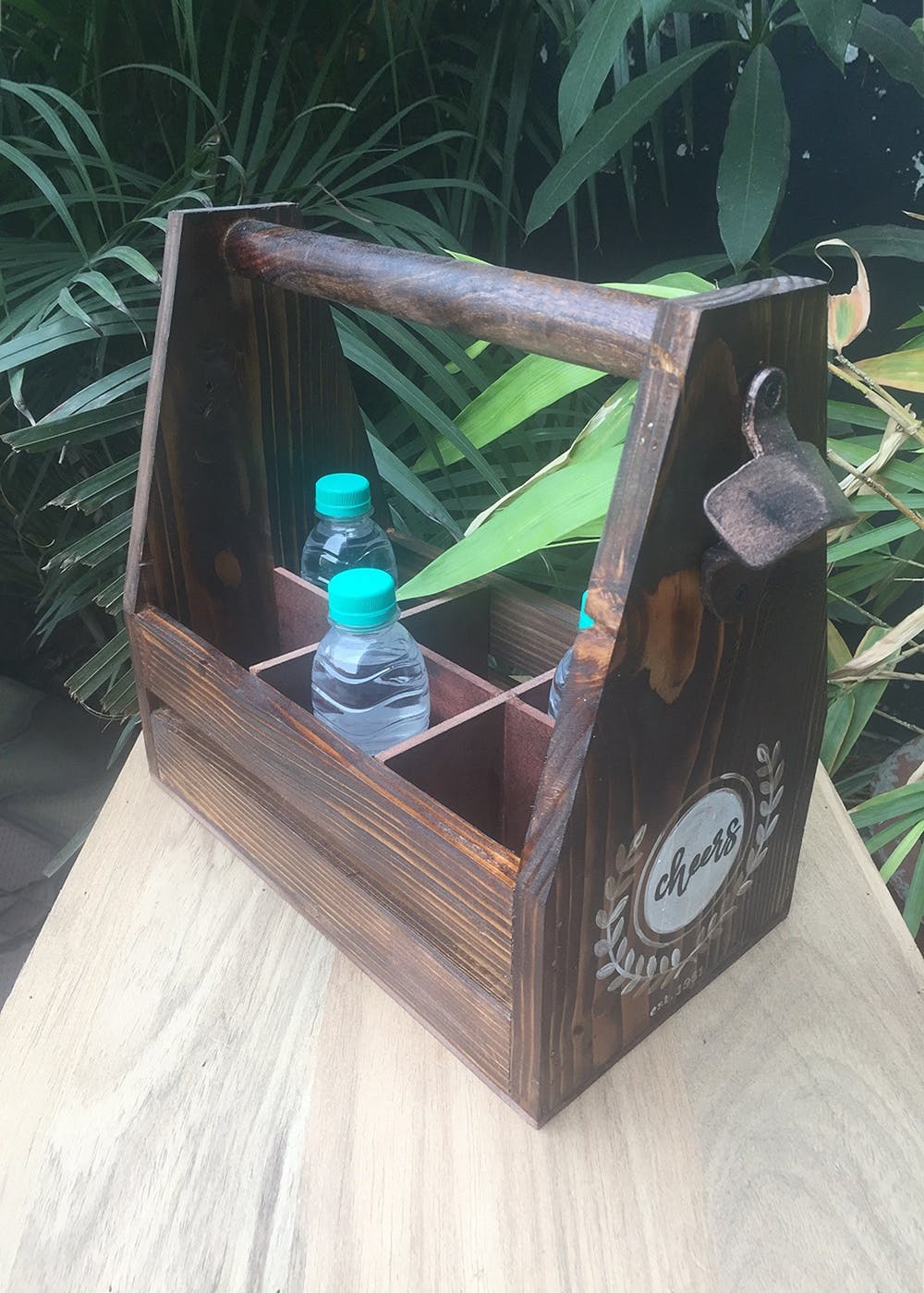 Get Wooden Beer Caddy (Walnut) at ₹ 1850 | LBB Shop