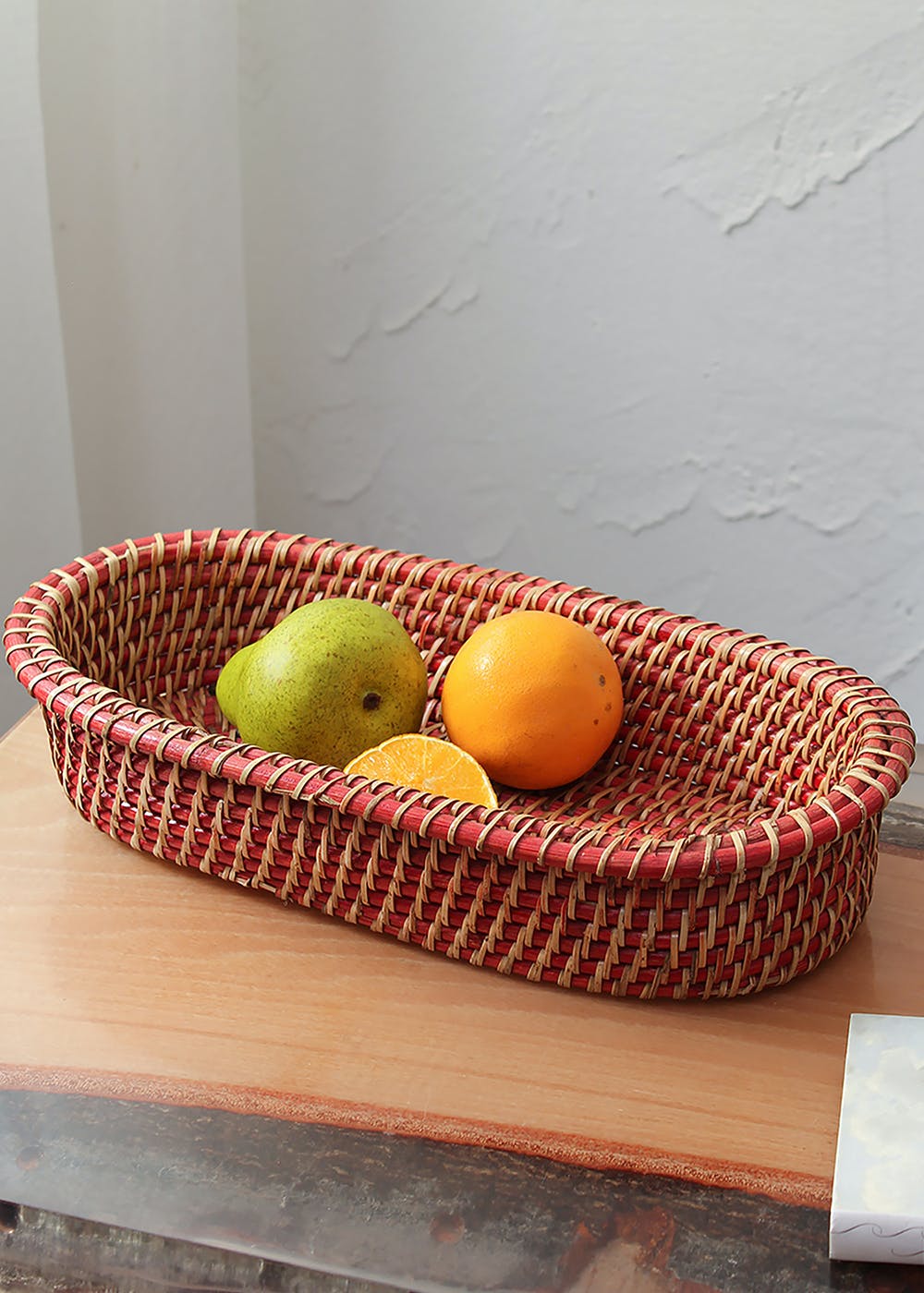 Get Miri Cane Basket Red-Natural at ₹ 2299 | LBB Shop