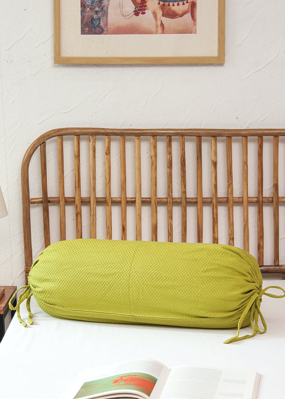 Get Kush 100% Cotton Bolsters Cover-Green at ₹ 599 | LBB Shop