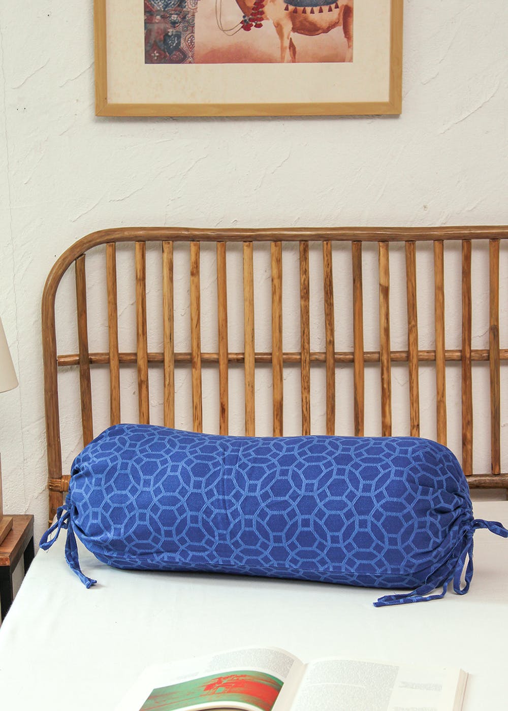 Get Mandal 100% Cotton Bolsters Cover-Blue at ₹ 549 | LBB Shop