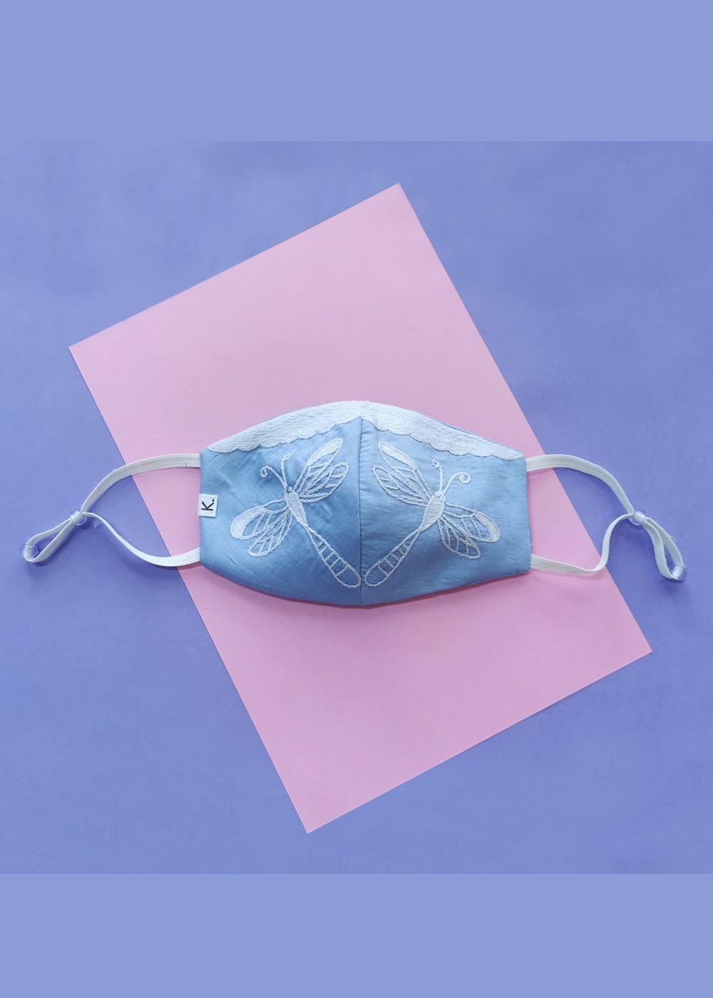 Get Hand Embroidered Blue Dragonfly Mask at ₹ 599 | LBB Shop
