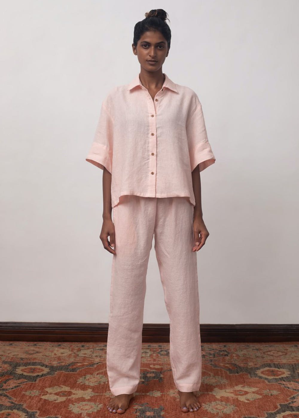 Get Solid Basic Linen Nightsuit Set at ₹ 3499 | LBB Shop