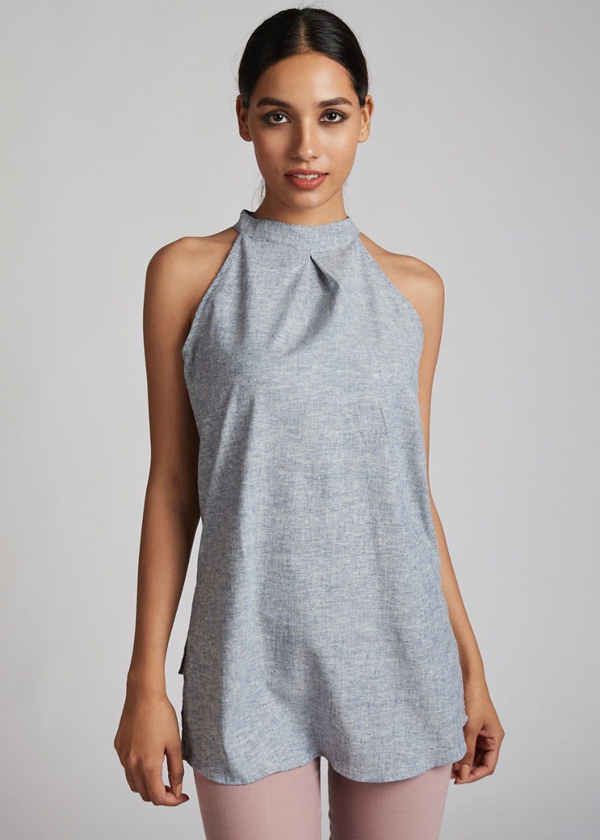 Get Halter Neck Hemp Top at ₹ 1690 | LBB Shop