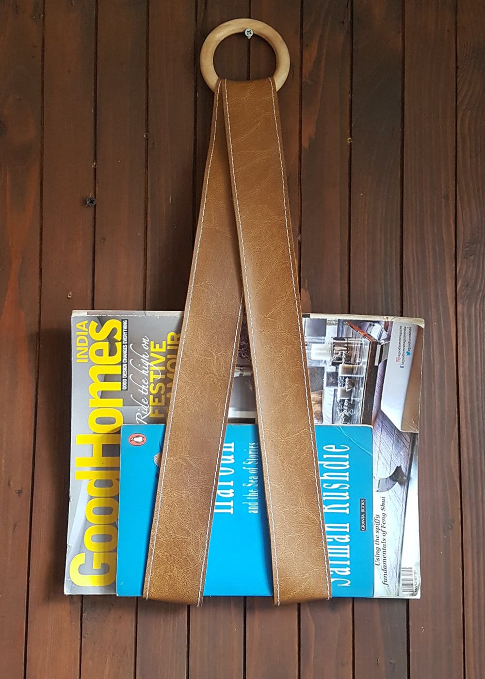 Get Leatherite Magzine Holder - Brown at ₹ 550 | LBB Shop