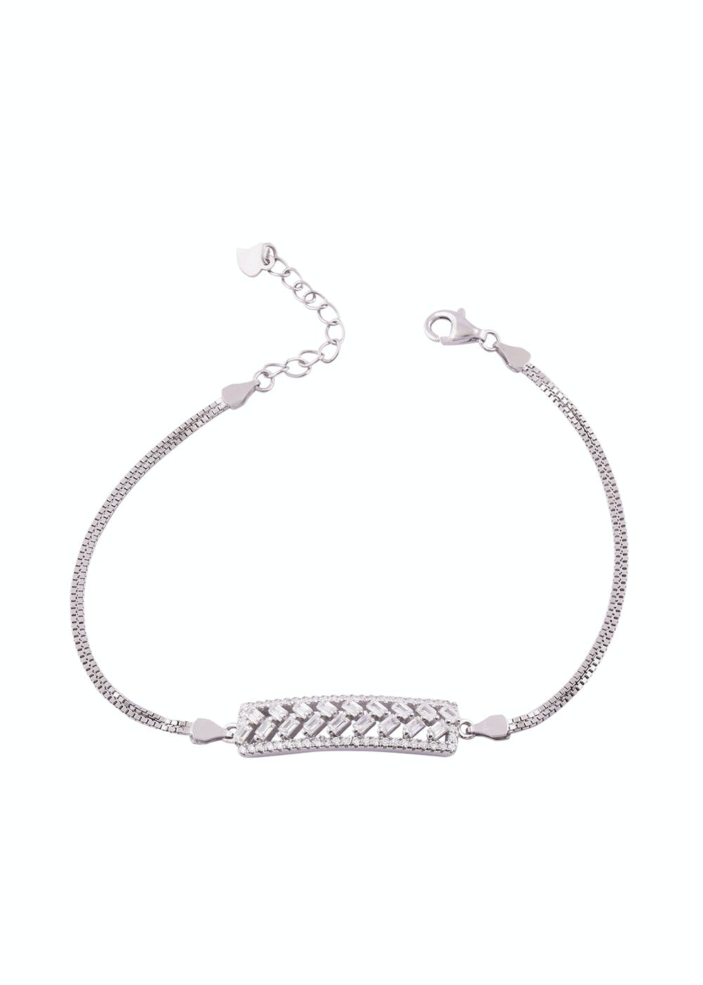 Get Flat Adjustable Silver Bracelet at ₹ 1671 | LBB Shop
