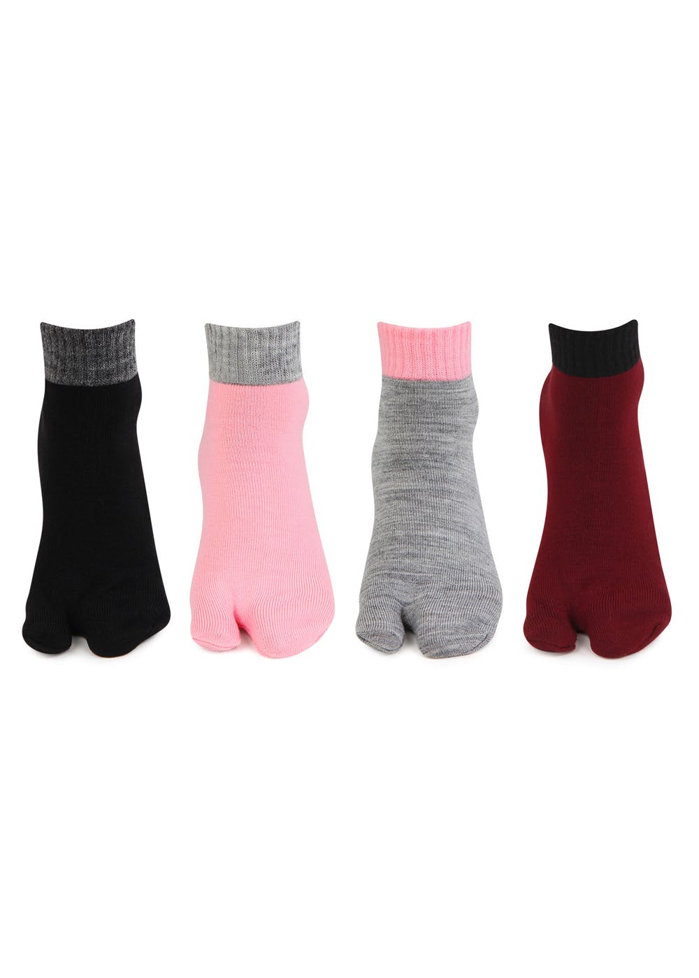 Get Woolen Ankle - Length Multi - color Thumb Socks - Pack Of 4 at ...