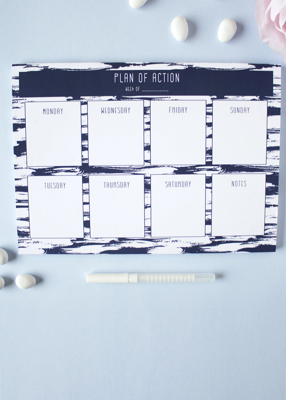 Get Brushstrokes Weekly Planner - Slate at ₹ 770 | LBB Shop