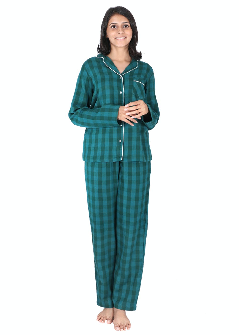 Get Monotone Checkered Nightsuit Set at ₹ 1499 | LBB Shop