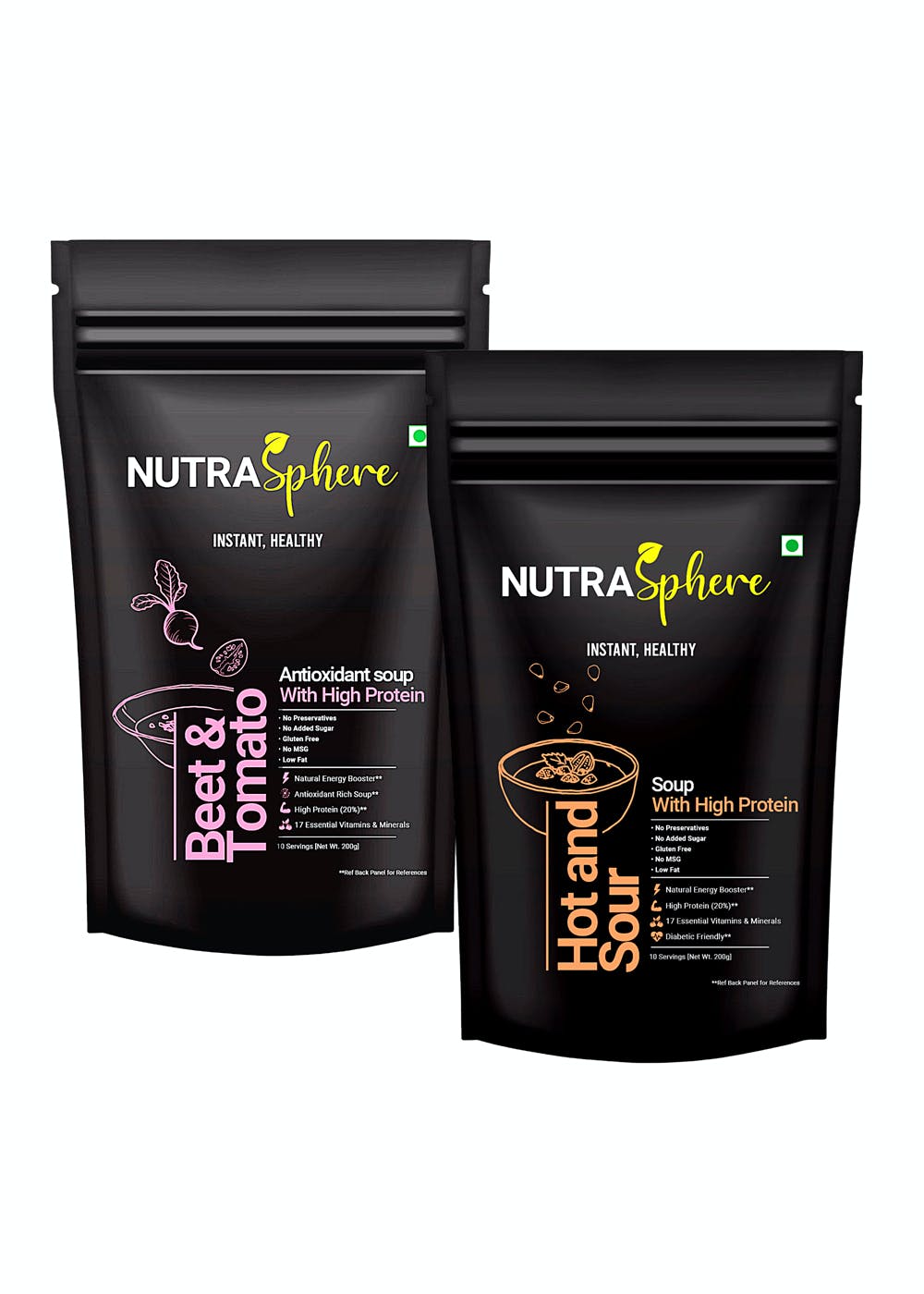 Get Beet Tomato Antioxidant Soup, Hot n Sour Protein Soup Mix Powder ...