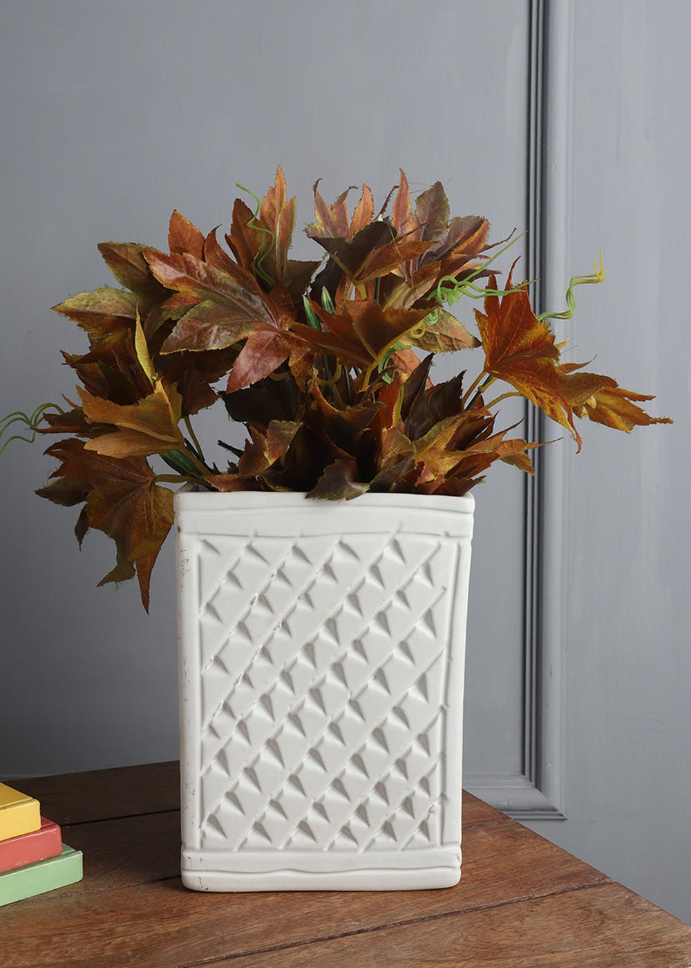 Get White Ceramic Handmade Pot For Indoor Plants Planters Flower Pots ...