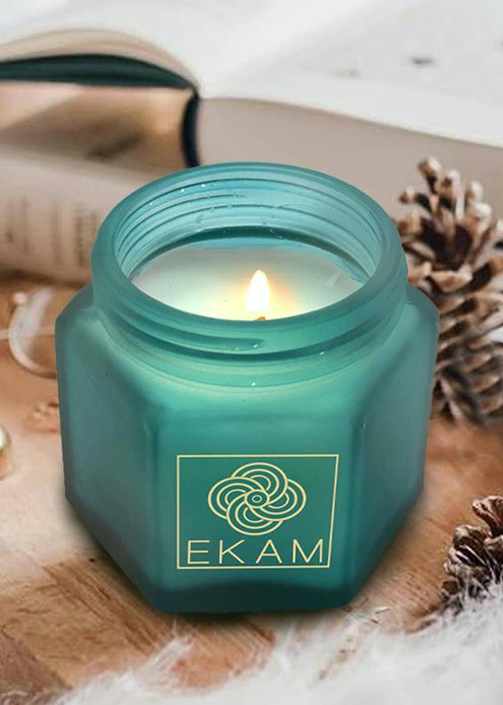 Get Cedar & Mint Hexa Jar Soy Wax Scented Candle at ₹ 350 | LBB Shop