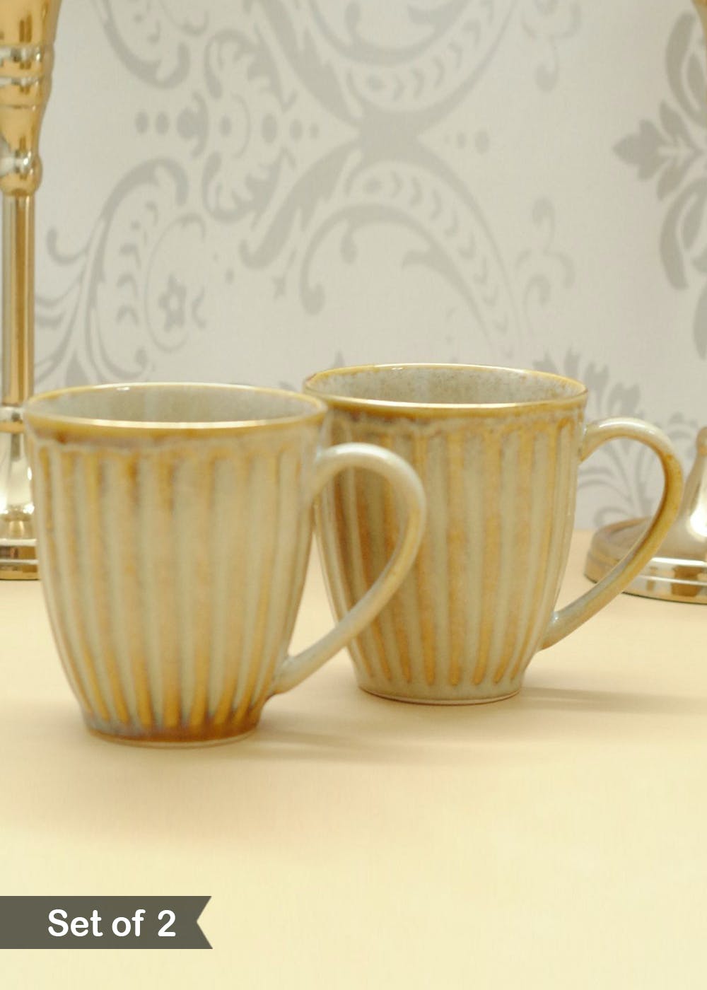 Get Beige Ceramic Tea Coffee Mug - Set of 2 at ₹ 599 | LBB Shop