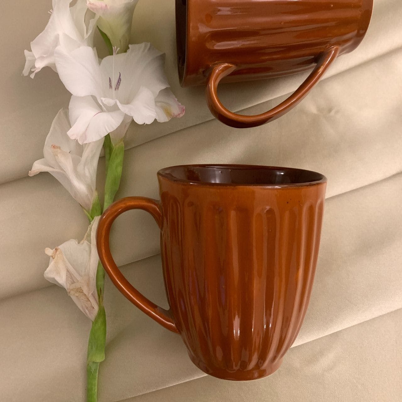 Get Rust Brown Coffee Mugs (Set of 2) at ₹ 599 | LBB Shop