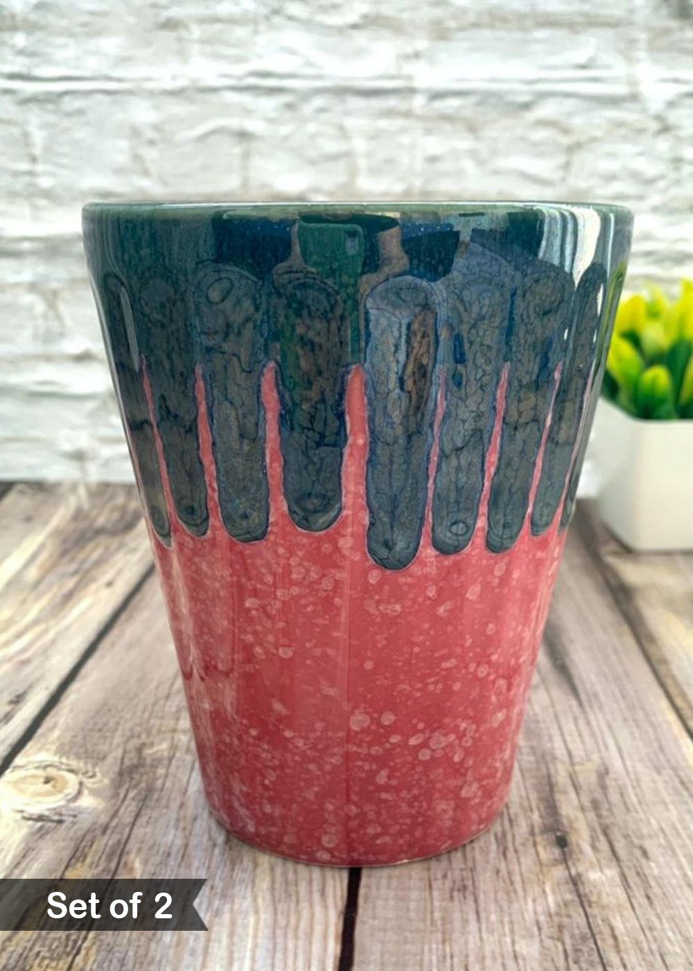 Get Studio Pottery Pink Ceramic Glass - Set of 2 at ₹ 569 | LBB Shop