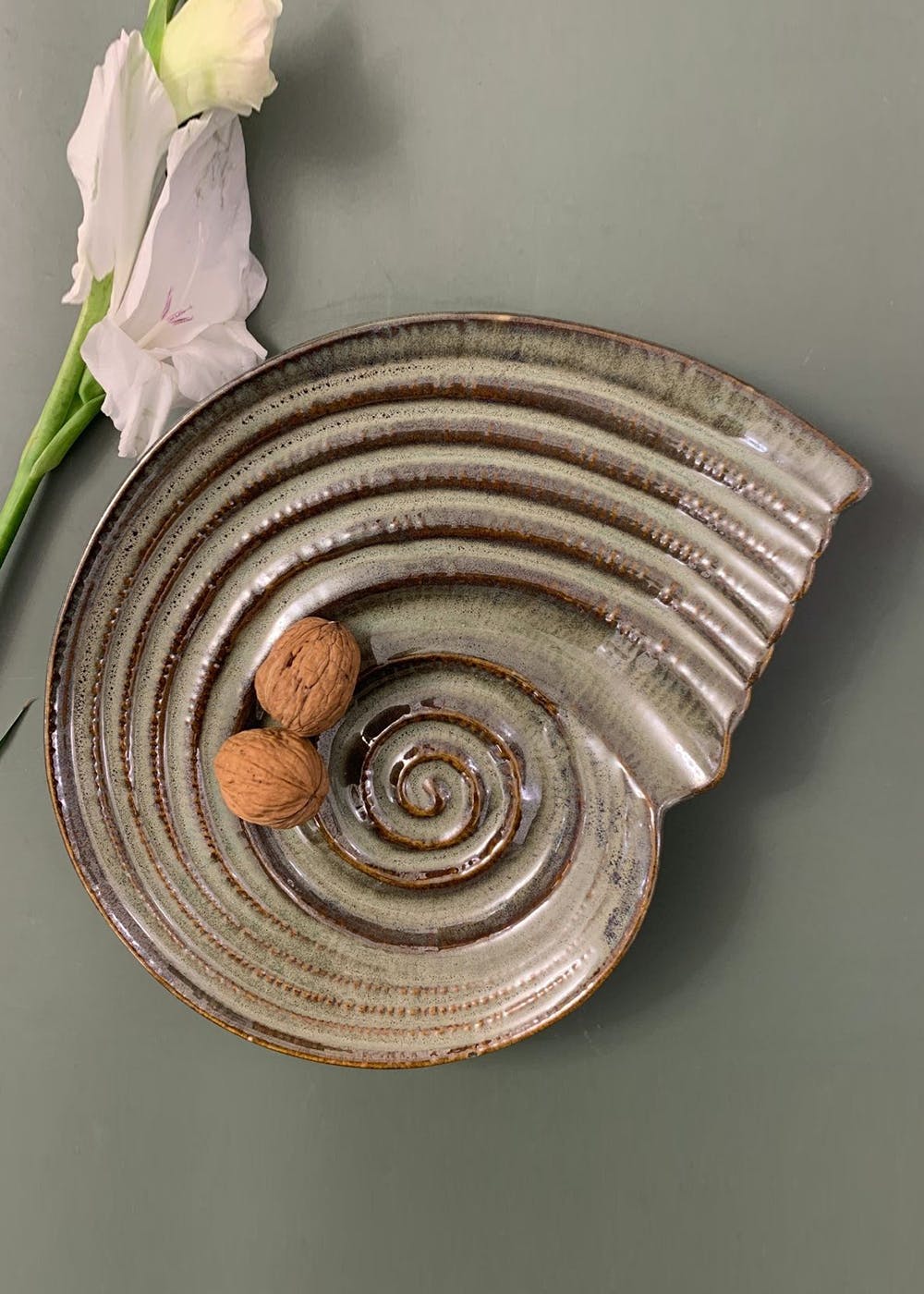 Get Olive Green Shell Platter at ₹ 1099 | LBB Shop