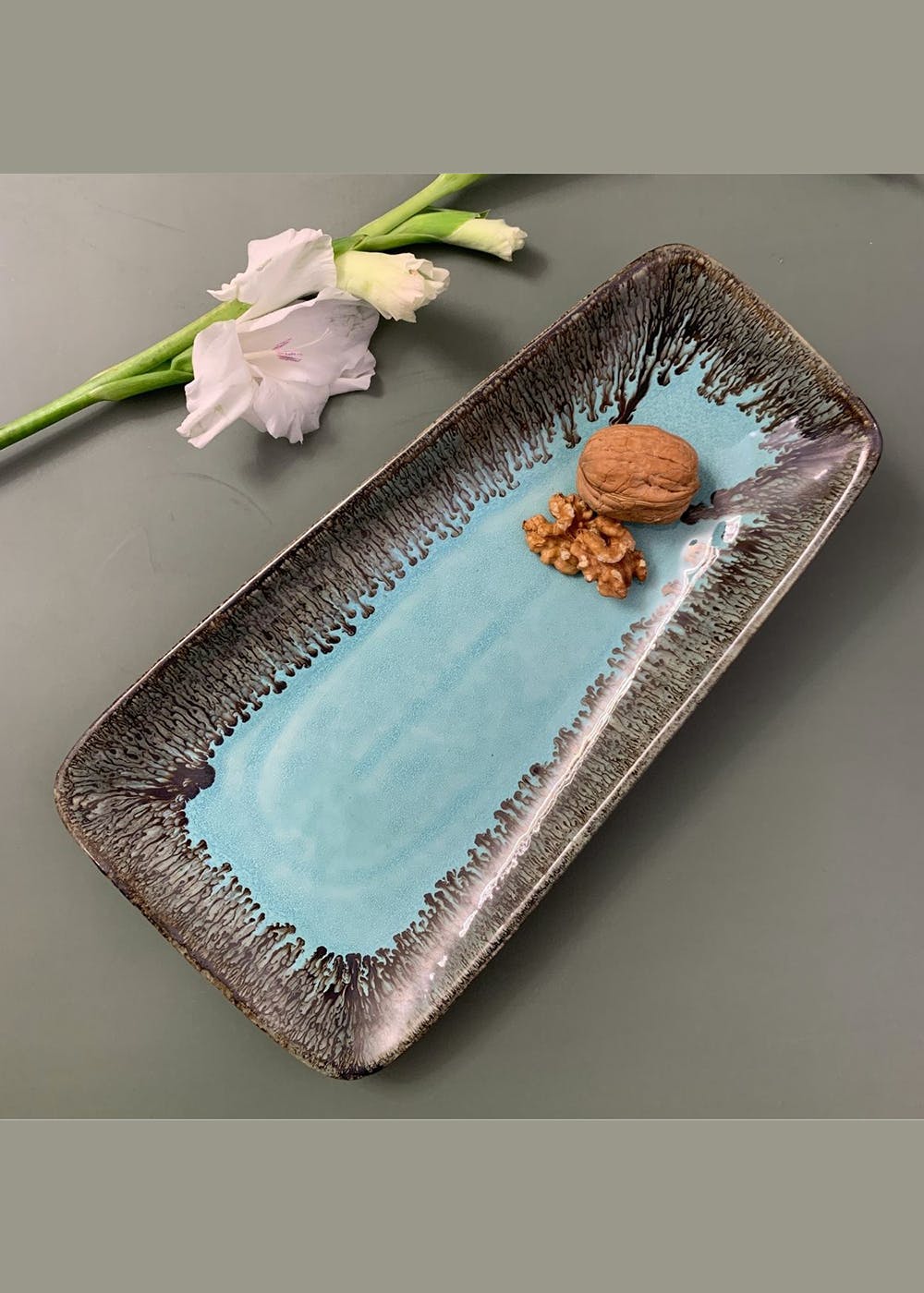 Get Green Rectangular Platter In Studio Pottery at ₹ 1199 | LBB Shop