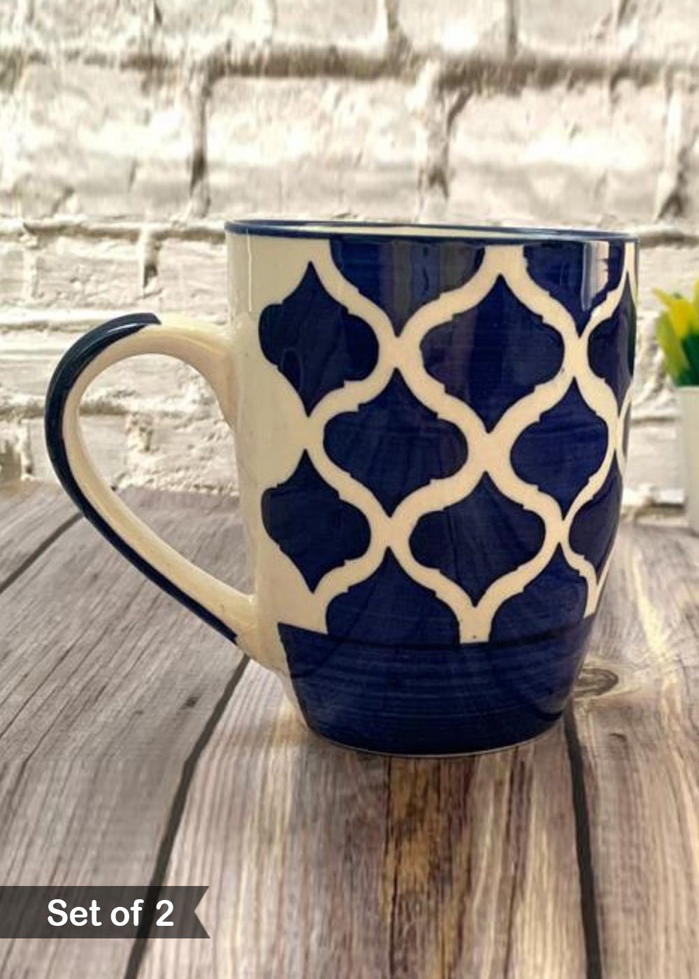 Get Indigo Ceramic Tea Coffee Mug - Set of 2 at ₹ 523 | LBB Shop