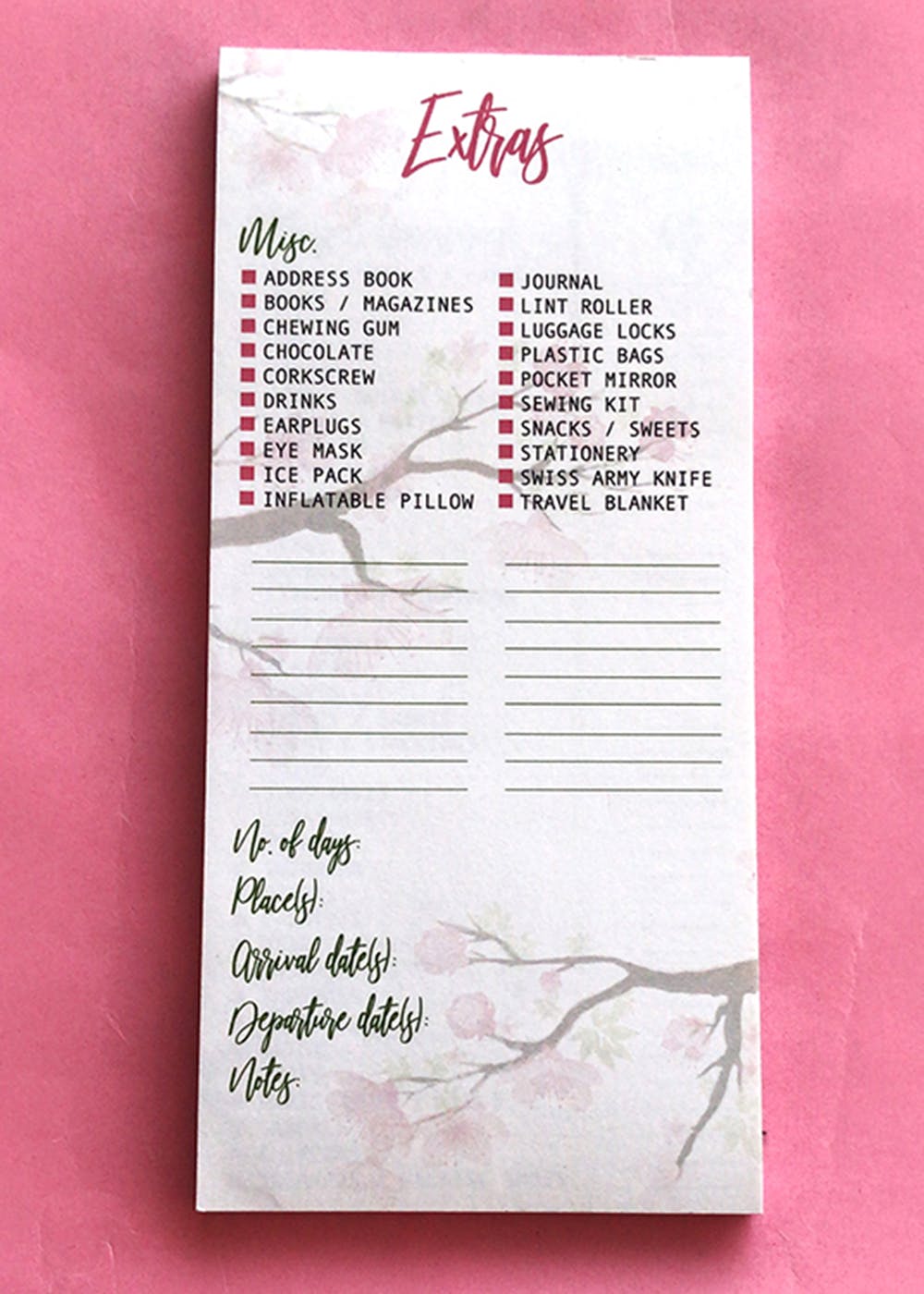 Get Cherry Blossoms Travel Checklist at ₹ 595 | LBB Shop