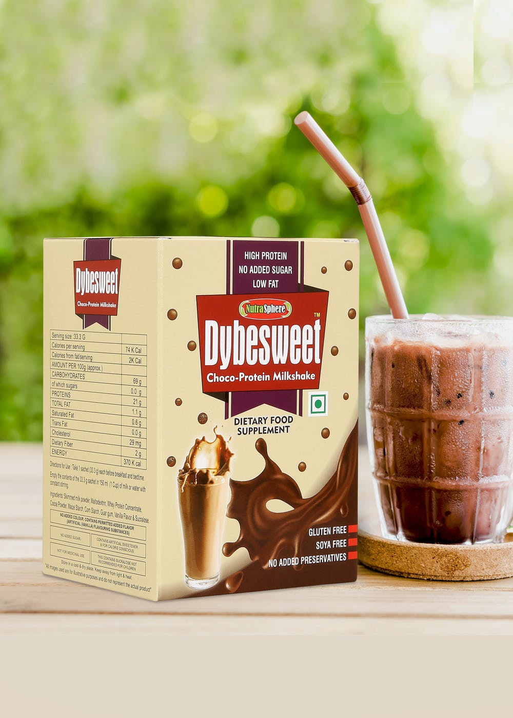 Get NutraSphere Instant Chocolate High Protein Milkshake - 6 Sachets ...